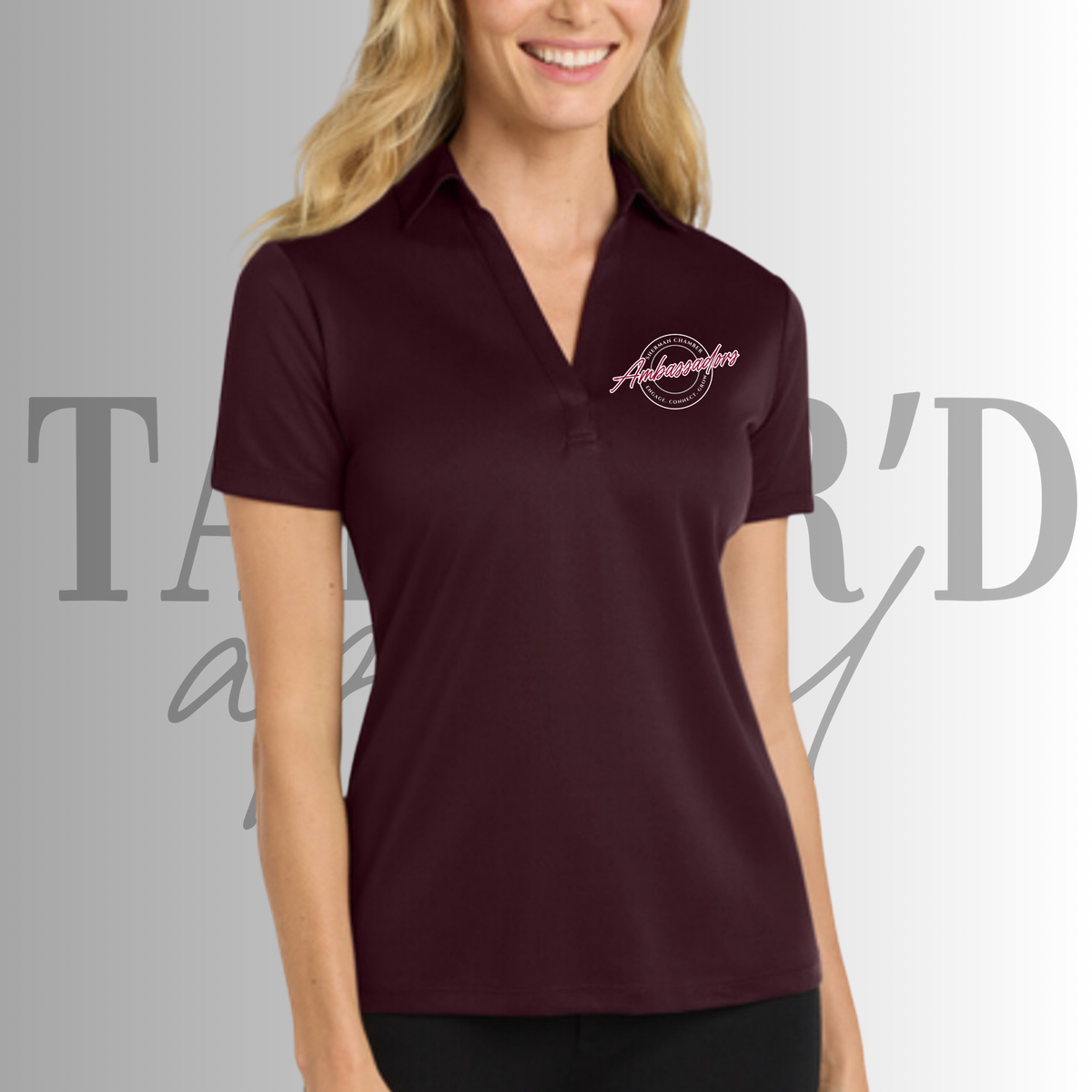 Chamber Ambassador Silk Touch Performance Polo Maroon – Taylor’d Apparel